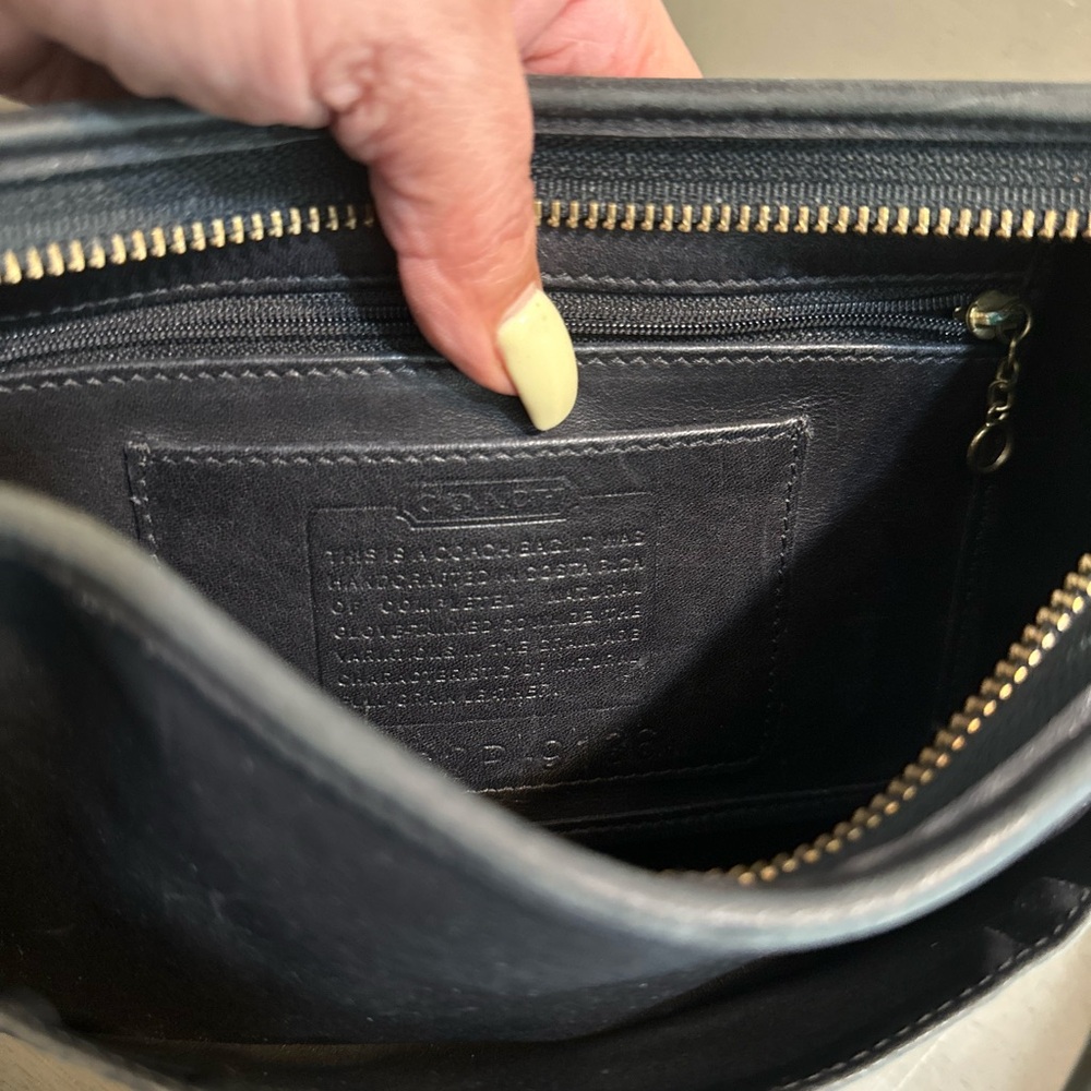 Coach Vintage Small Black Leather Crossbody - Gem